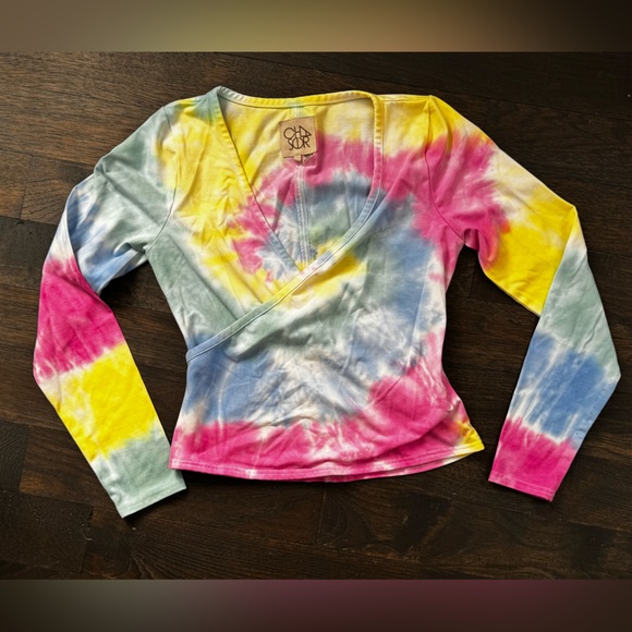 Chaser | Tops | Chaser Ballet Wrap Tie Dye Top | Poshmark